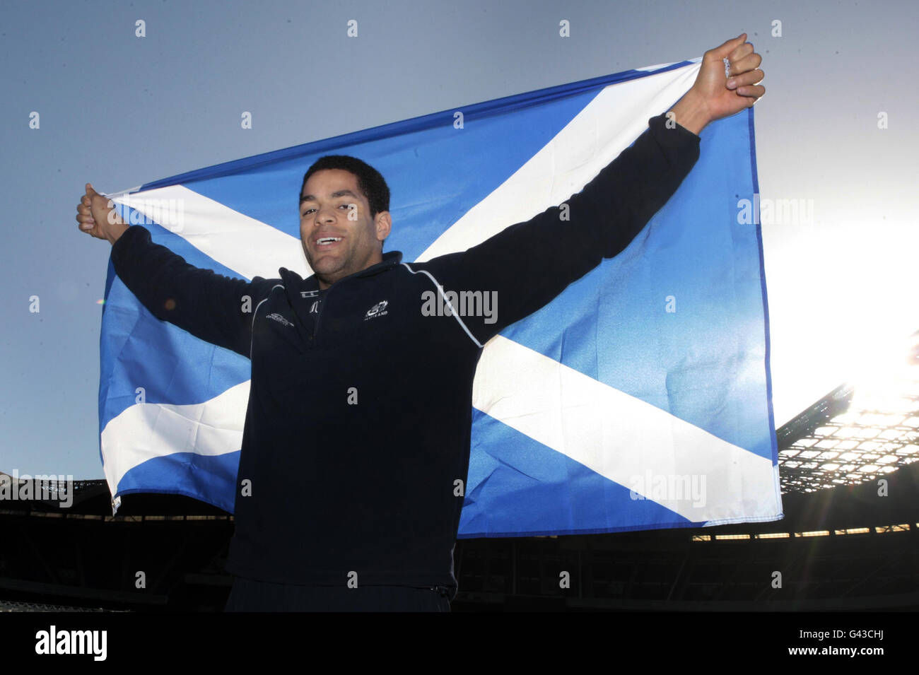 Joe Ansbro during a Team Announcement at Murrayfield, Edinburgh Stock ...
