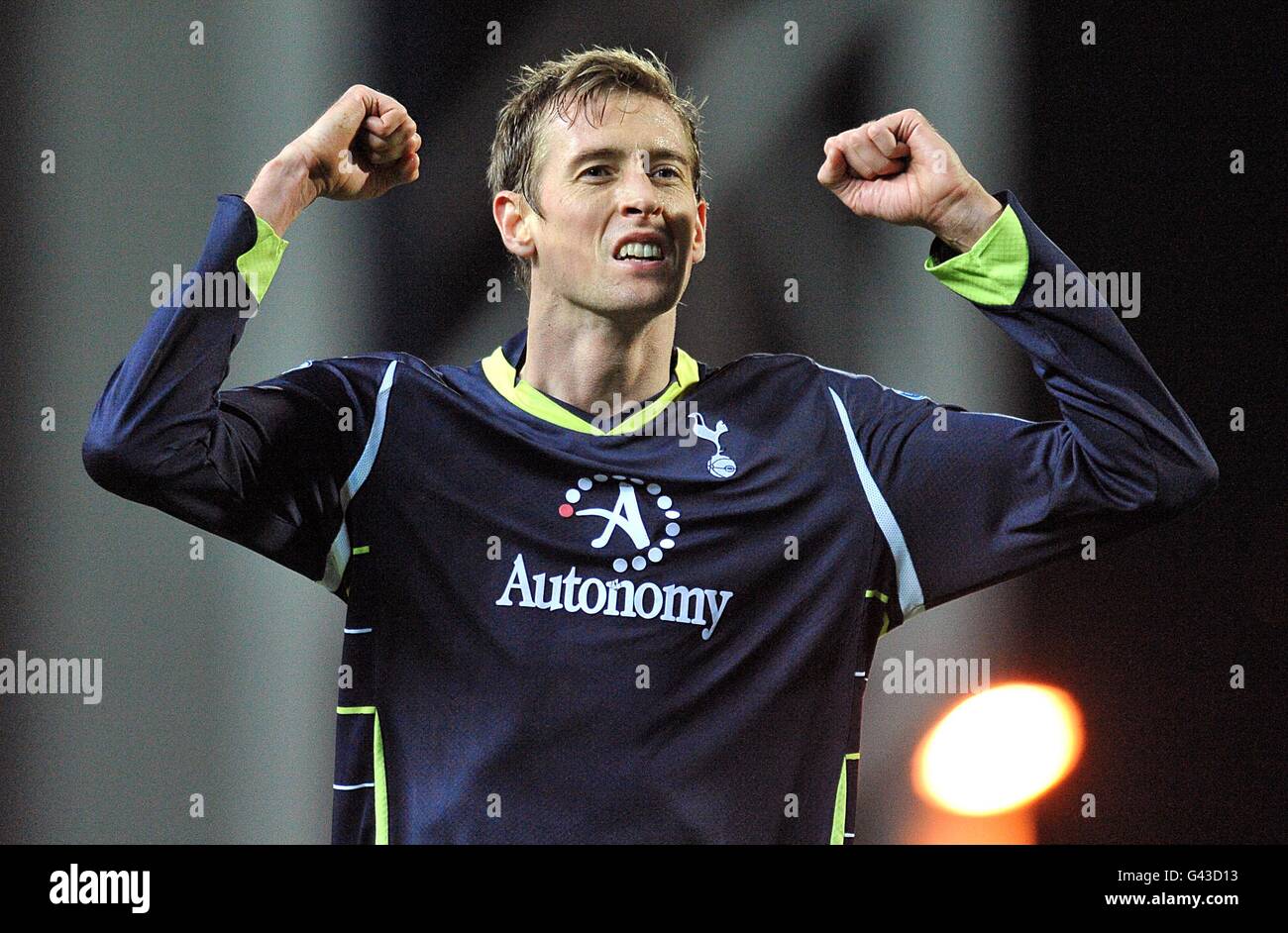 Tottenham hotspurs peter crouch celebrates victory after the final ...