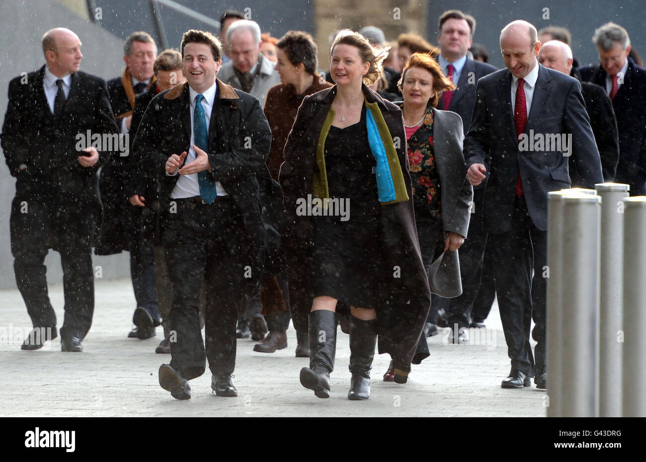 The Labour shadow cabinet arrive at The Sage in Gateshead for a meeting ...