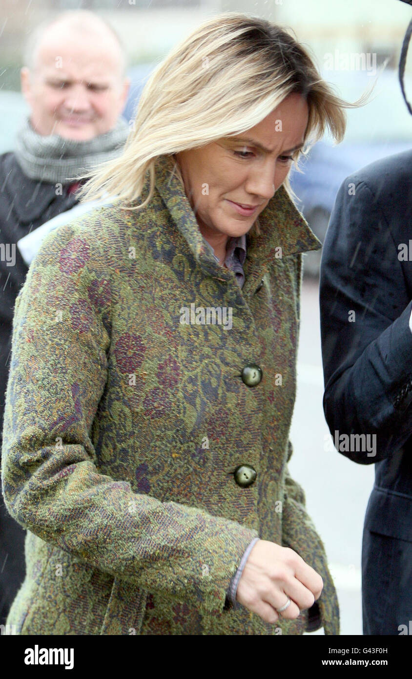 Hazel Stewart, 47, leaves Coleraine court, where a jury was sworn in at ...