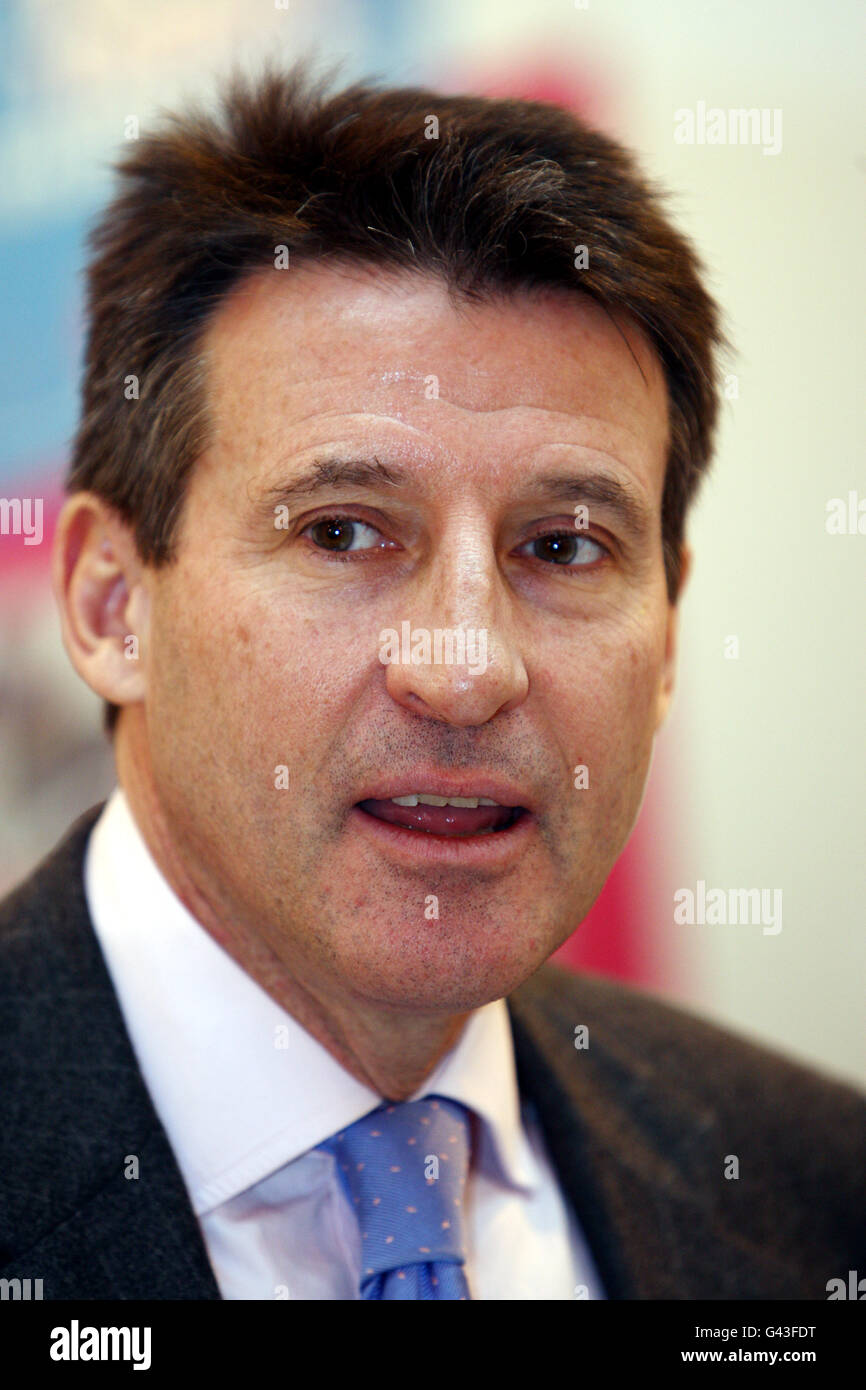 Lord Coe unveils latest 2012 Olympic merchandise Stock Photo - Alamy