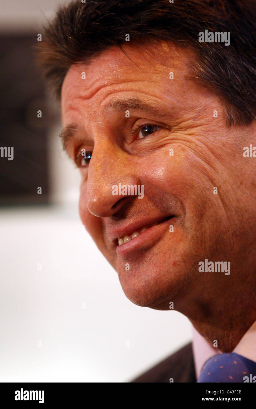 Lord coe unveils latest 2012 olympic merchandise hi-res stock ...