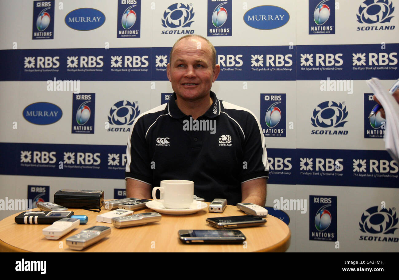 Scotland's Head Coach Andy Robinson during the team announcement at ...