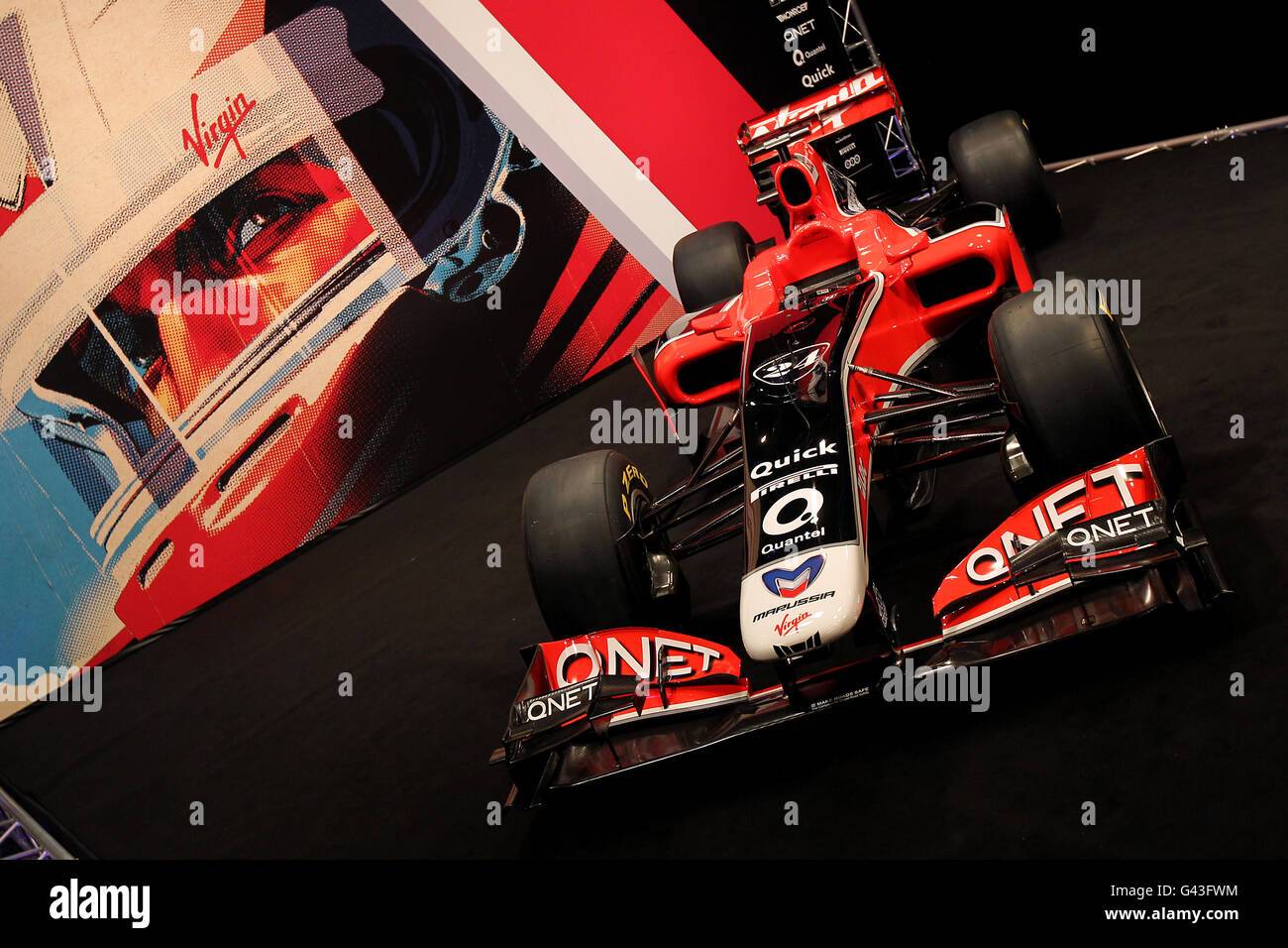 The new Marussia Virgin Racing MVR-02 during the Launch at BBC ...