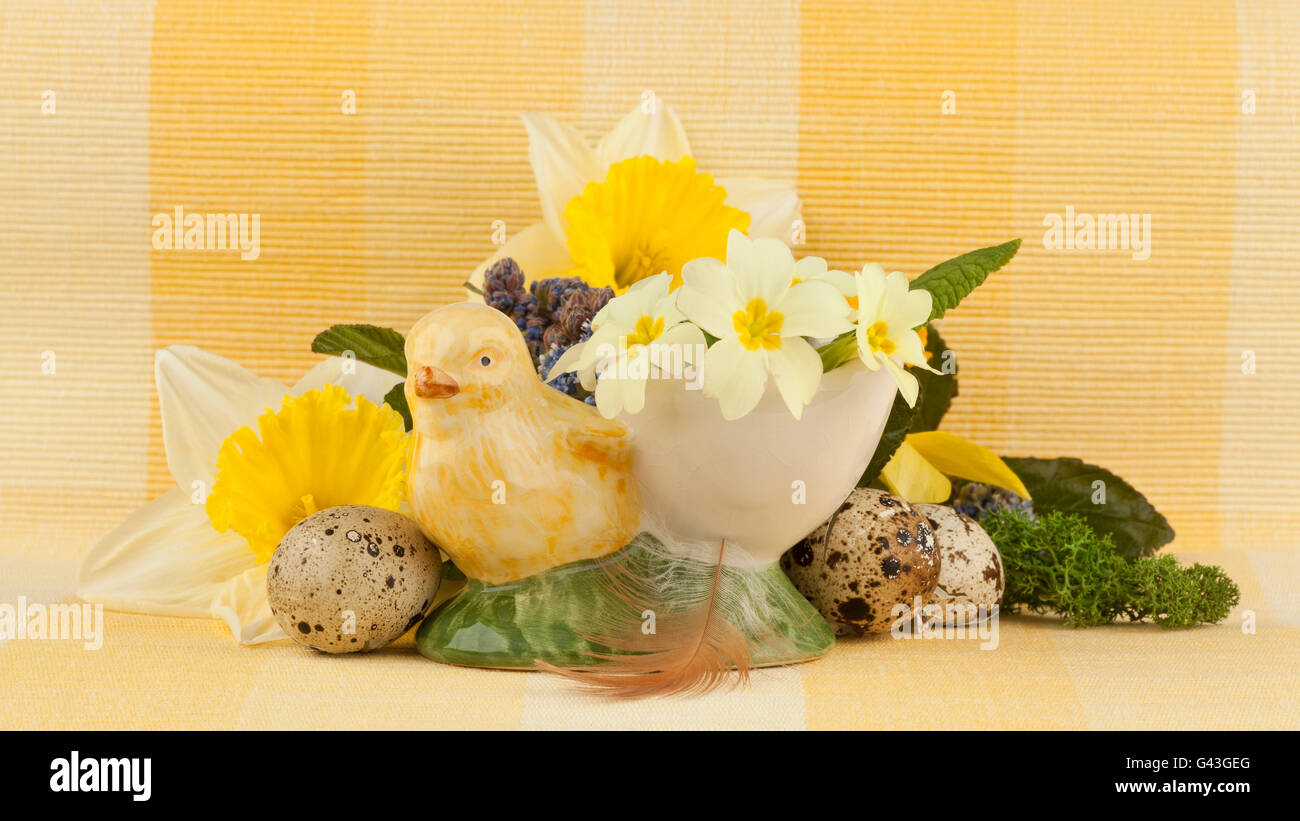 Objects and flowers depicting the concept of Spring Stock Photo - Alamy