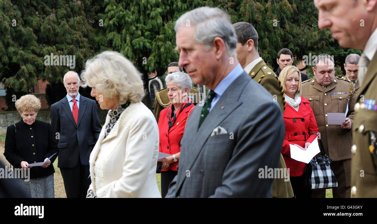 The Prince of Wales and his wife the Duchess of Cornwall during a ...