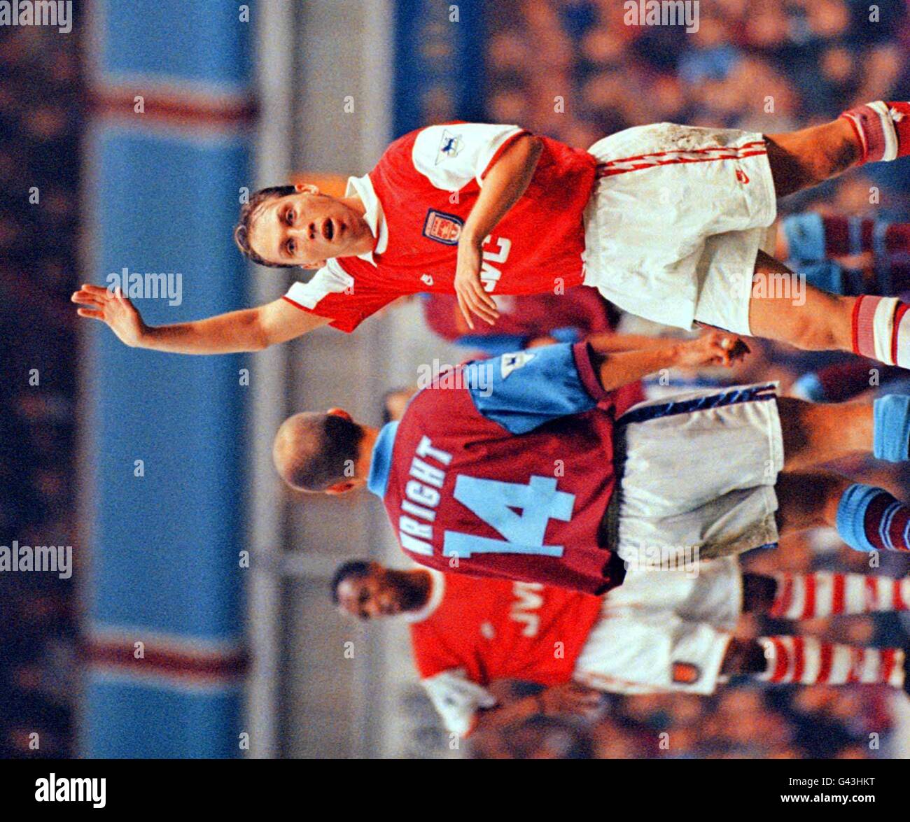 David Platt on his return to Villa Park celebrated by scoring a goal ...