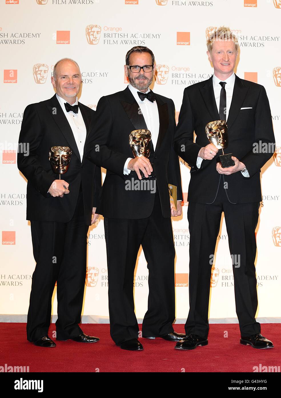 (L-R) Doug Mowat, Larry Dias and Guy Hendrix Dyas, with the Production ...
