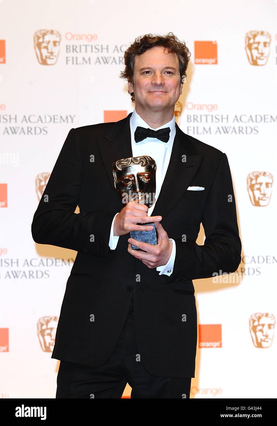Colin Firth with the Best Actor Award for The King's Speech, in the ...