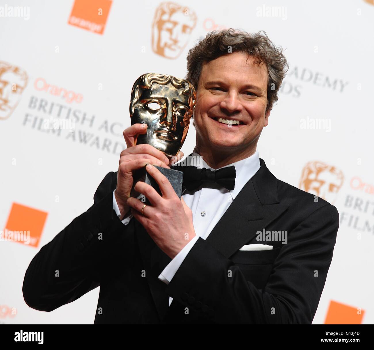 Colin Firth with the Best Actor Award for The King's Speech, in the ...