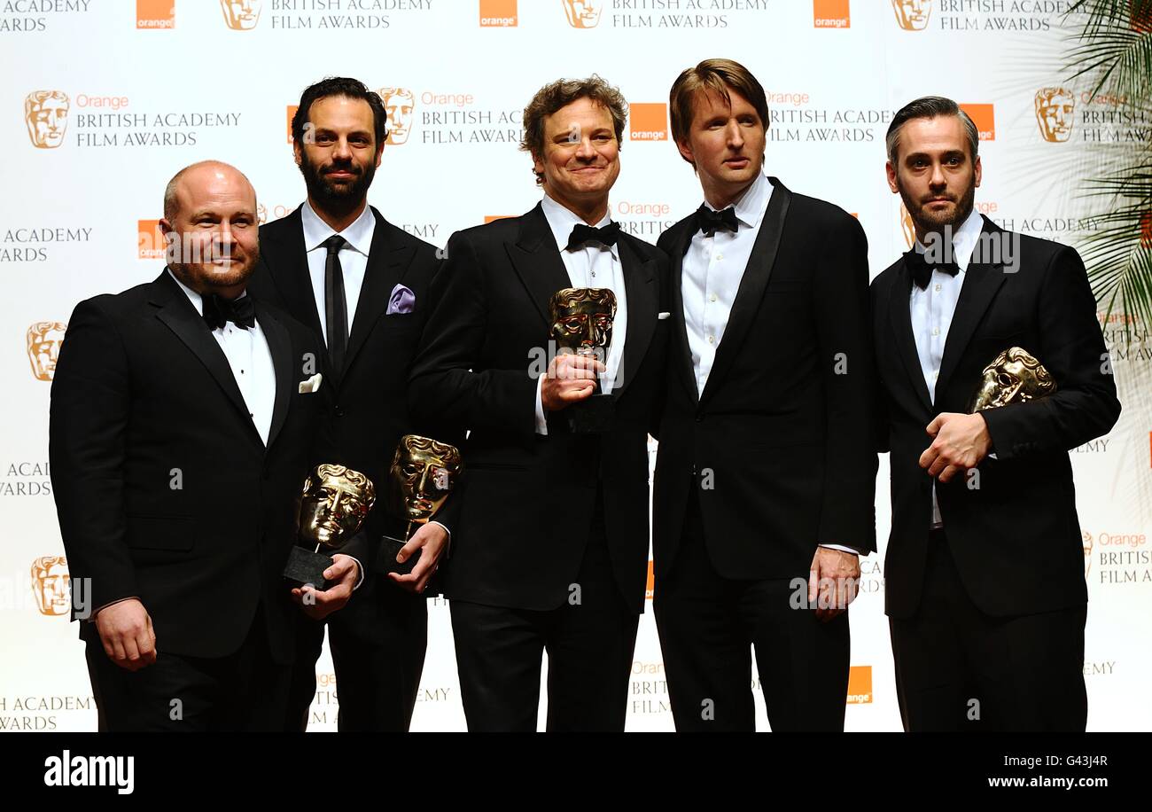 Producers Gareth Unwin, Emile Sherman, actor Colin Firth, director Tom ...