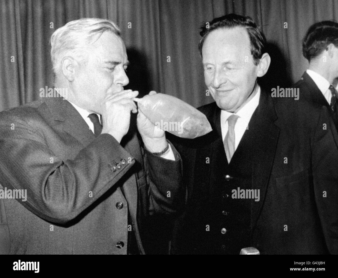 The then Transport Minister Tom Fraser being watched by Home Secretary ...
