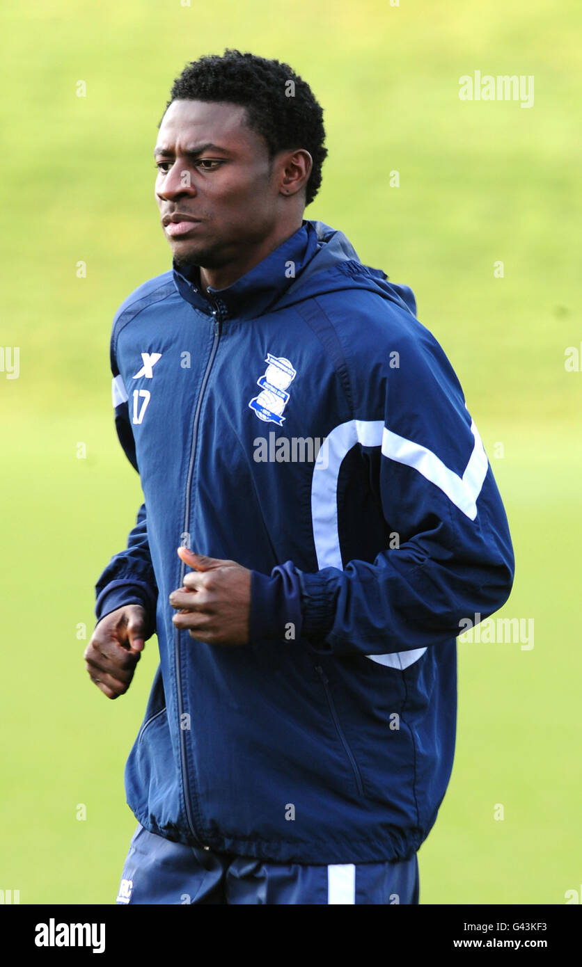 Birmingham's City's new loan signing Obafemi Martins during the ...