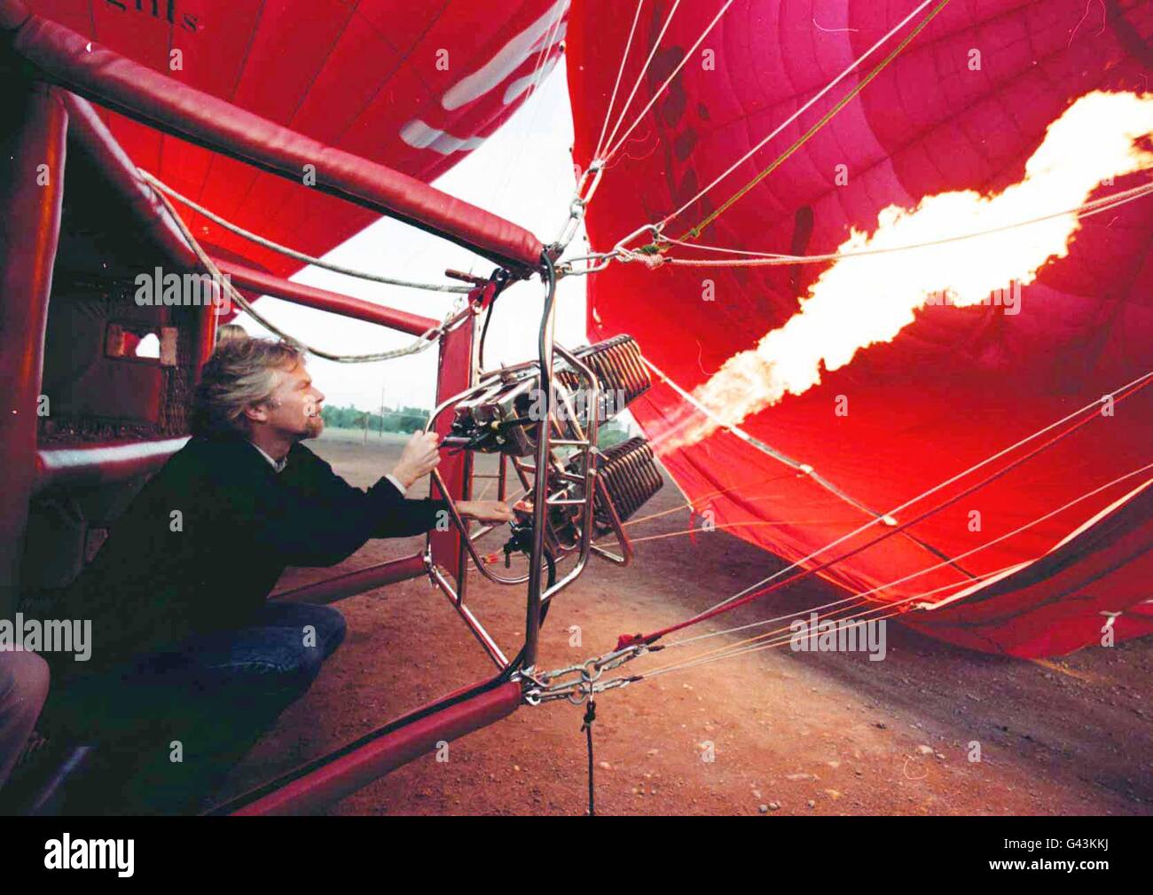 Branson balloon Fire Stock Photo - Alamy