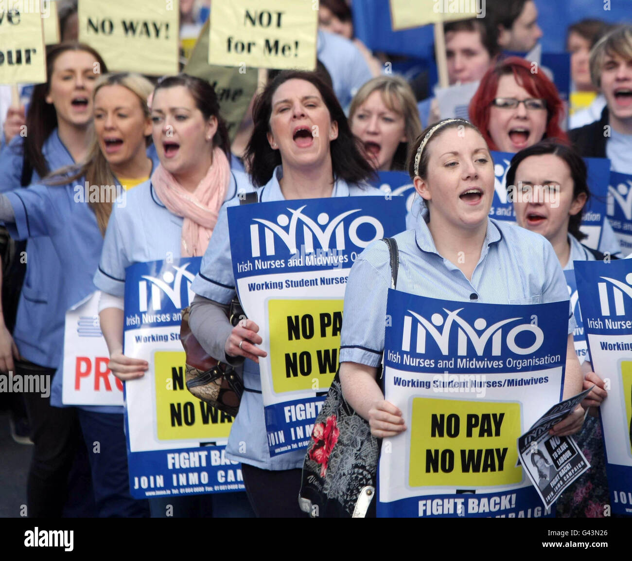 Student nurses protest Stock Photo - Alamy