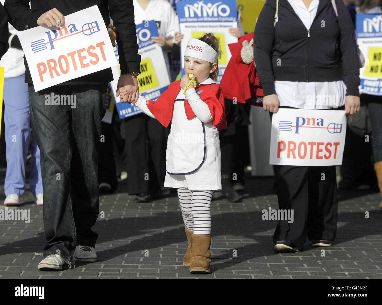 Student nurses protest Stock Photo - Alamy