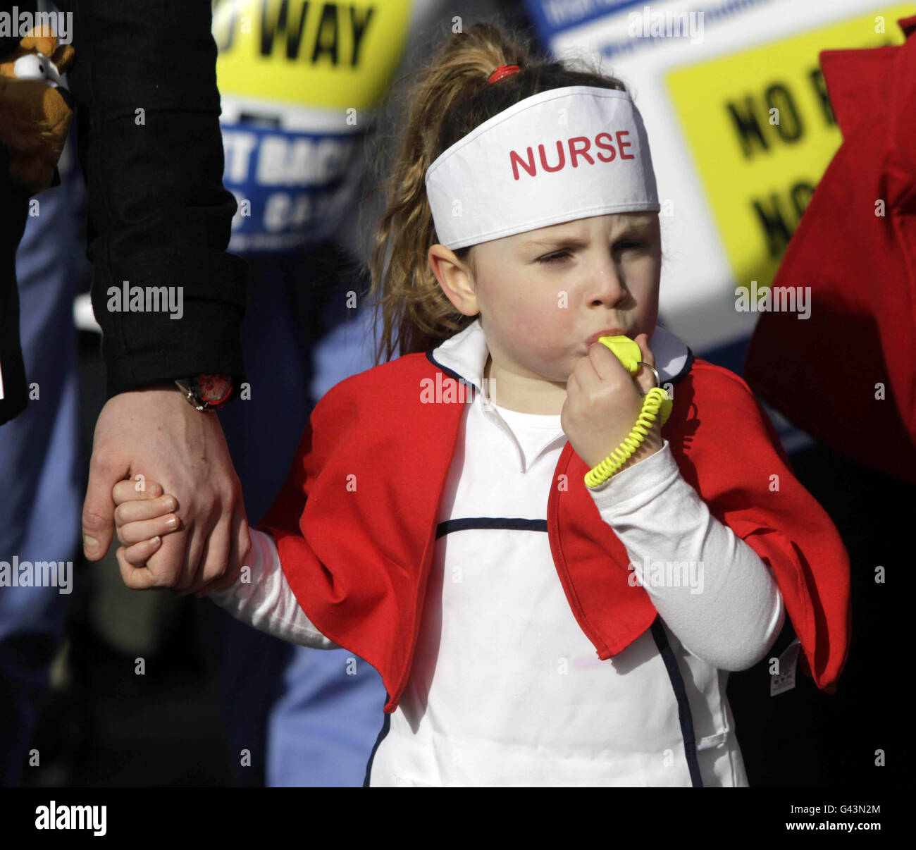 Student nurses protest Stock Photo - Alamy