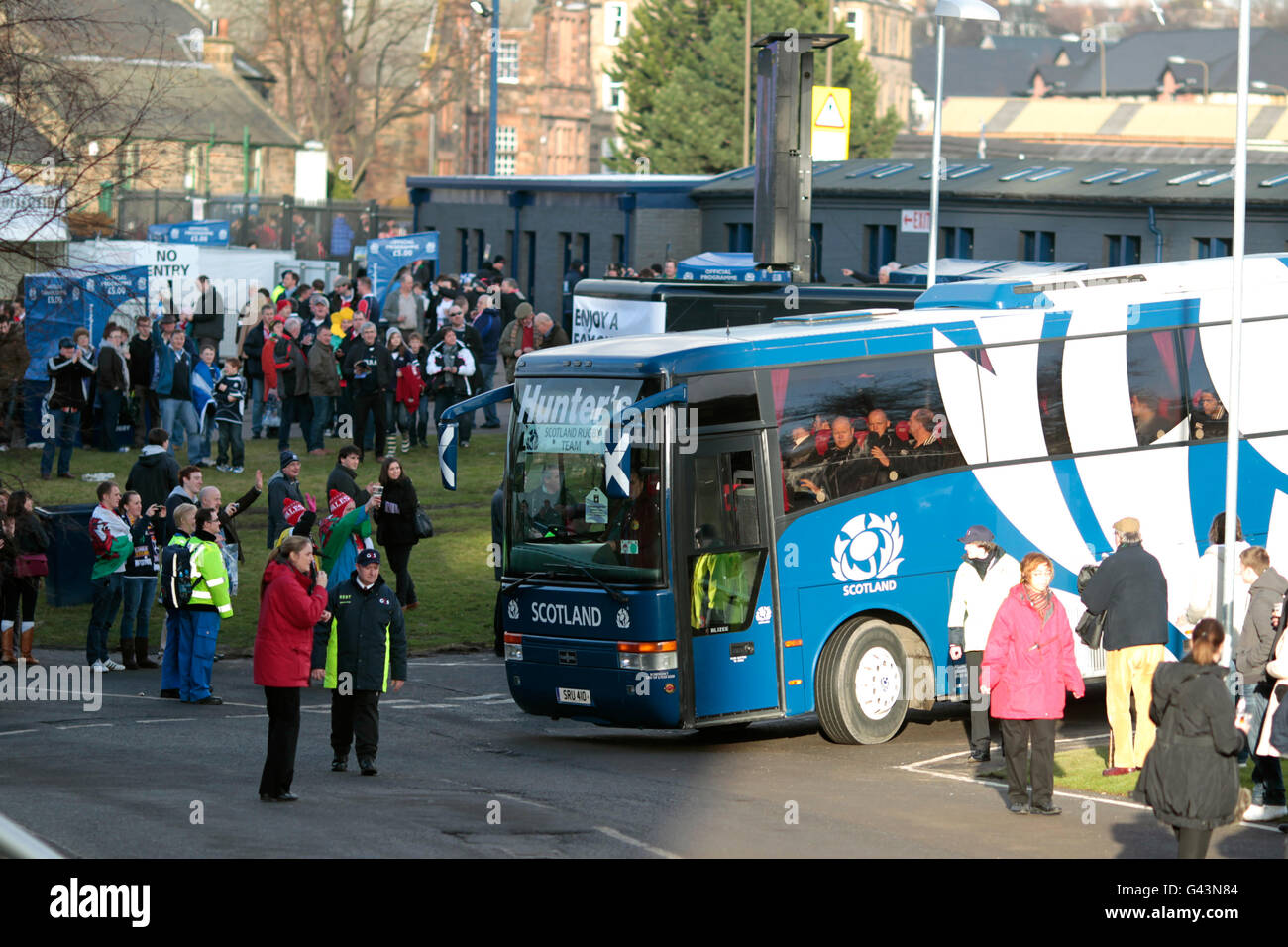 Rugby scotland bus hi-res stock photography and images - Alamy