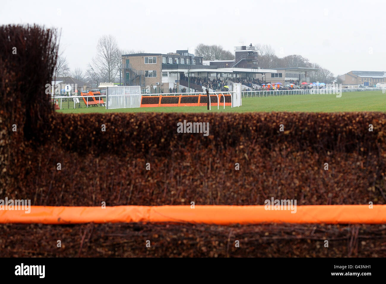 Course Hurdle Huntingdon Racecourse High Resolution Stock Photography ...