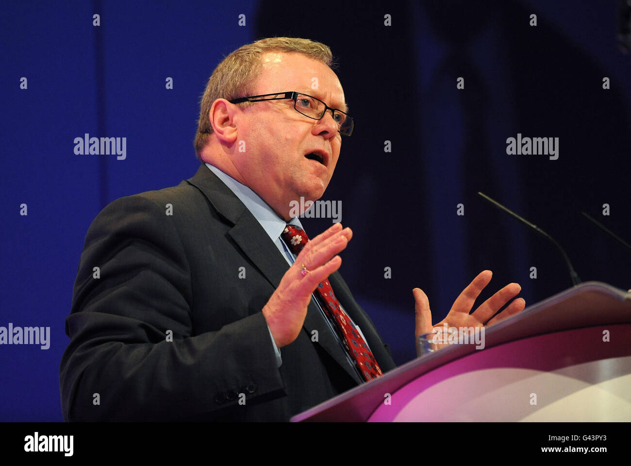 Labour Party General Secretary Ray Collins addresses the Welsh Labour ...