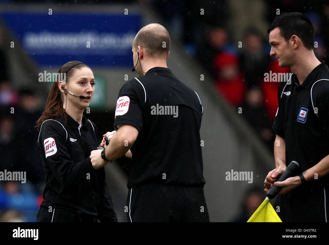 Assistant referee sian football league two match b2net stadium hi-res ...