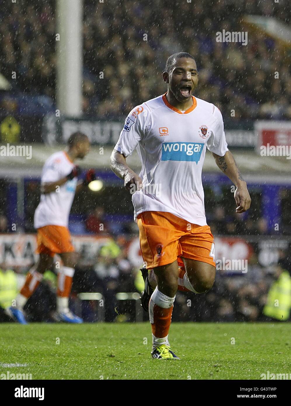 Blackpool's Jason Puncheon celebrates scoring their second goal Stock ...