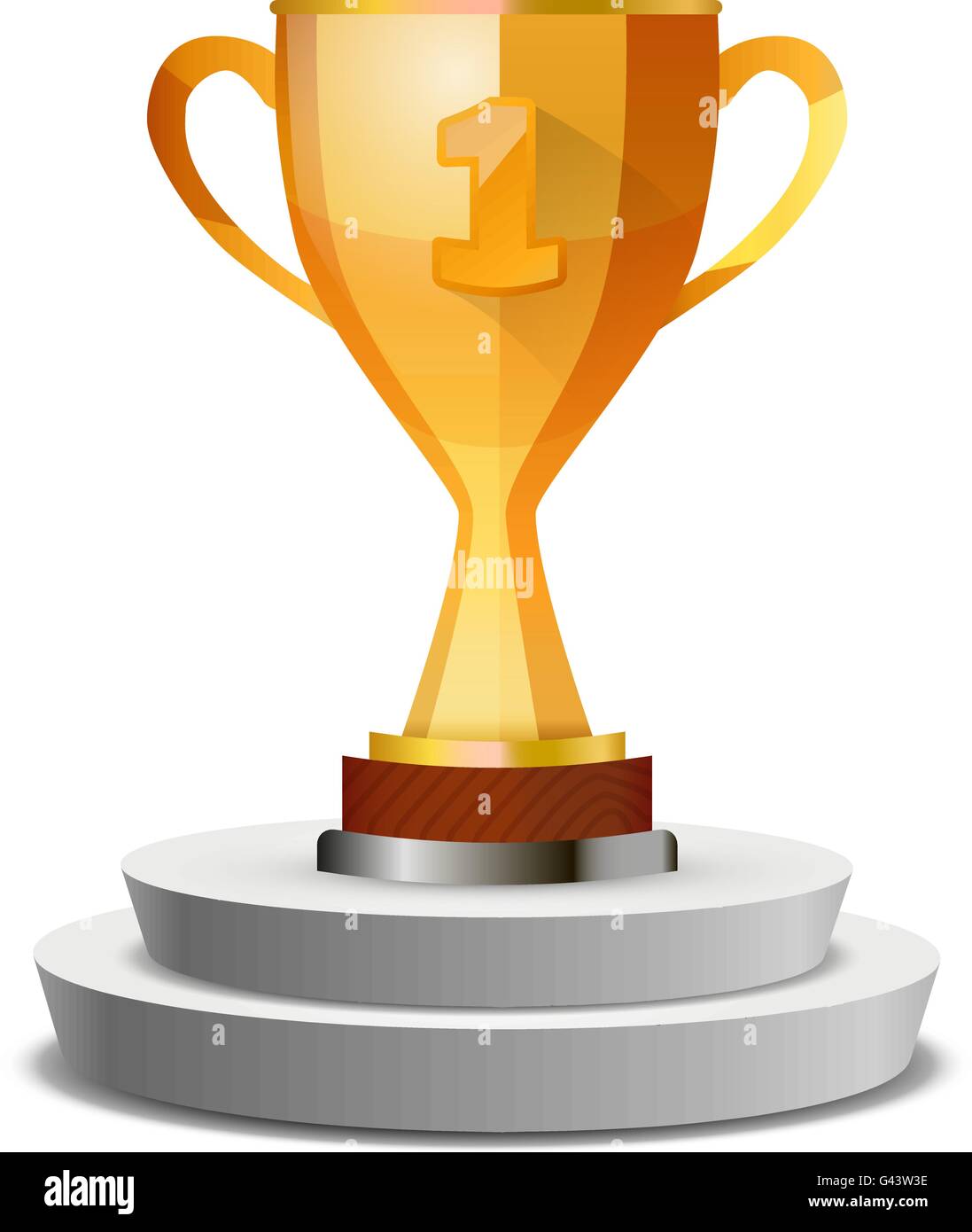 Winner cup on bright Stock Vector Images - Alamy
