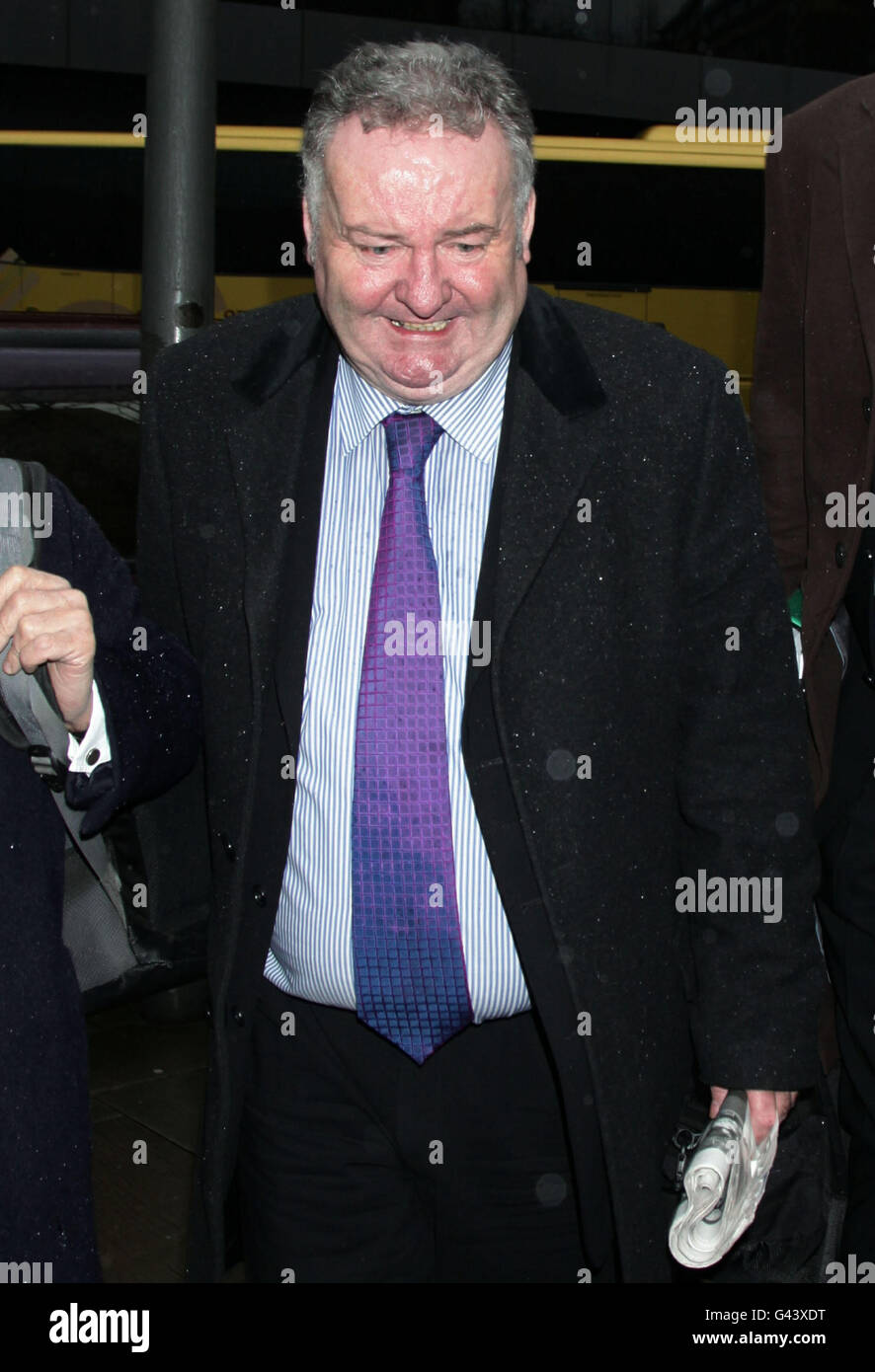 Jim Devine arrives at Southwark Crown Court as the jury in the trial of ...