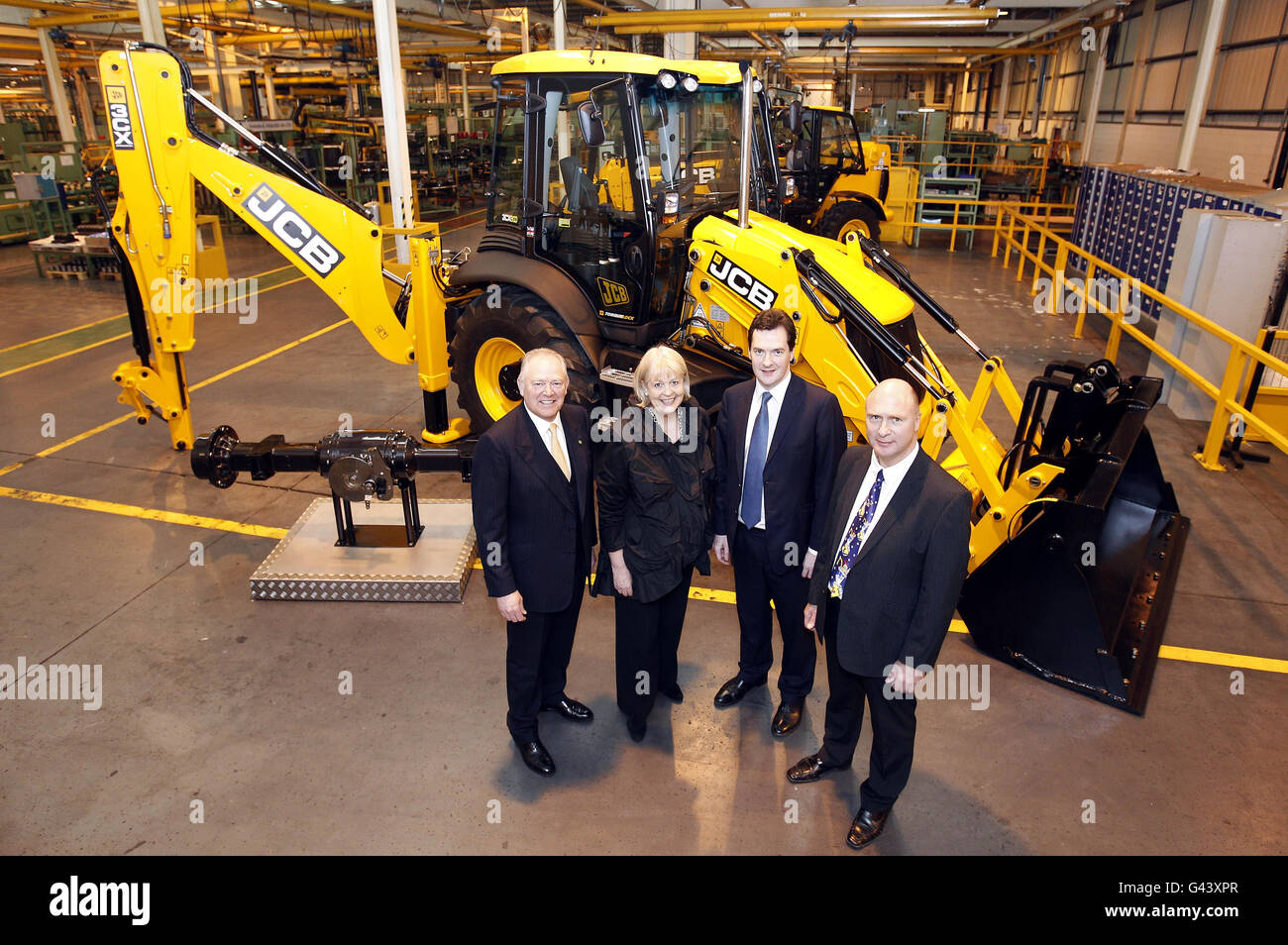 (left to right) Alan Blake, Chief Executive of JCB, Cheryl Gillan ...