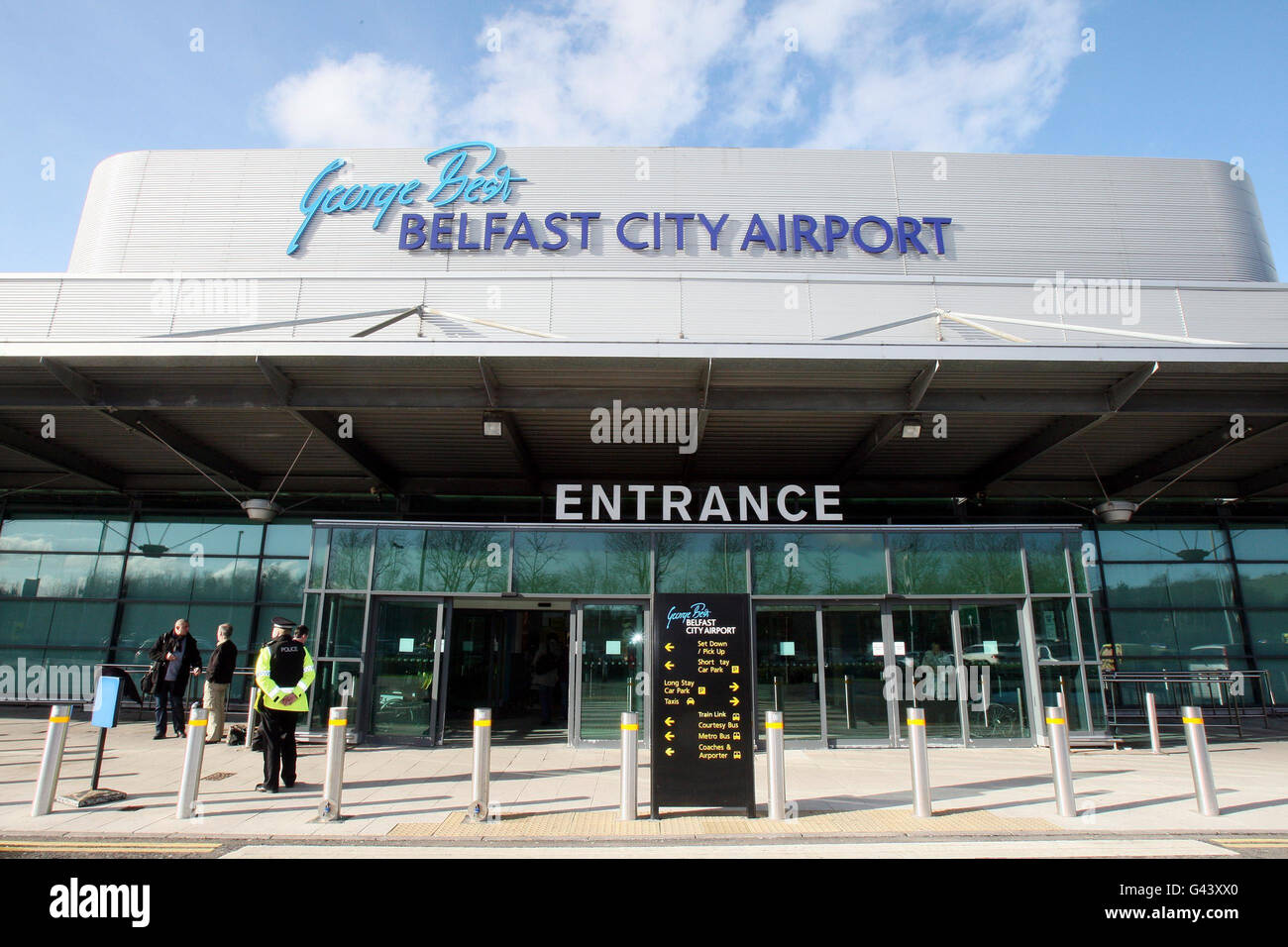 A general view of George Best Belfast City Airport, after a Manx 2 ...