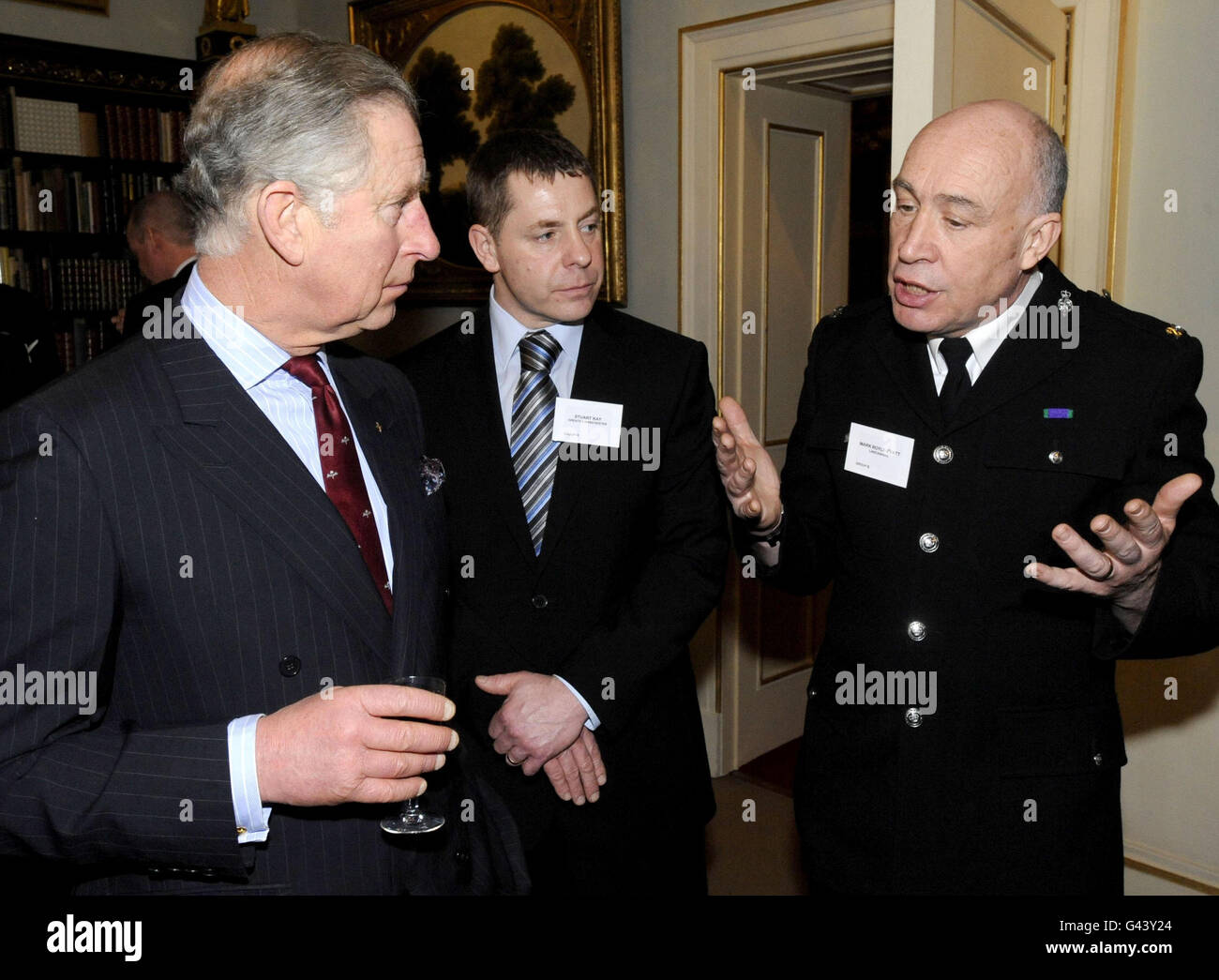 The Prince of Wales with Stuart Kay, (centre) from Greater Manchester ...