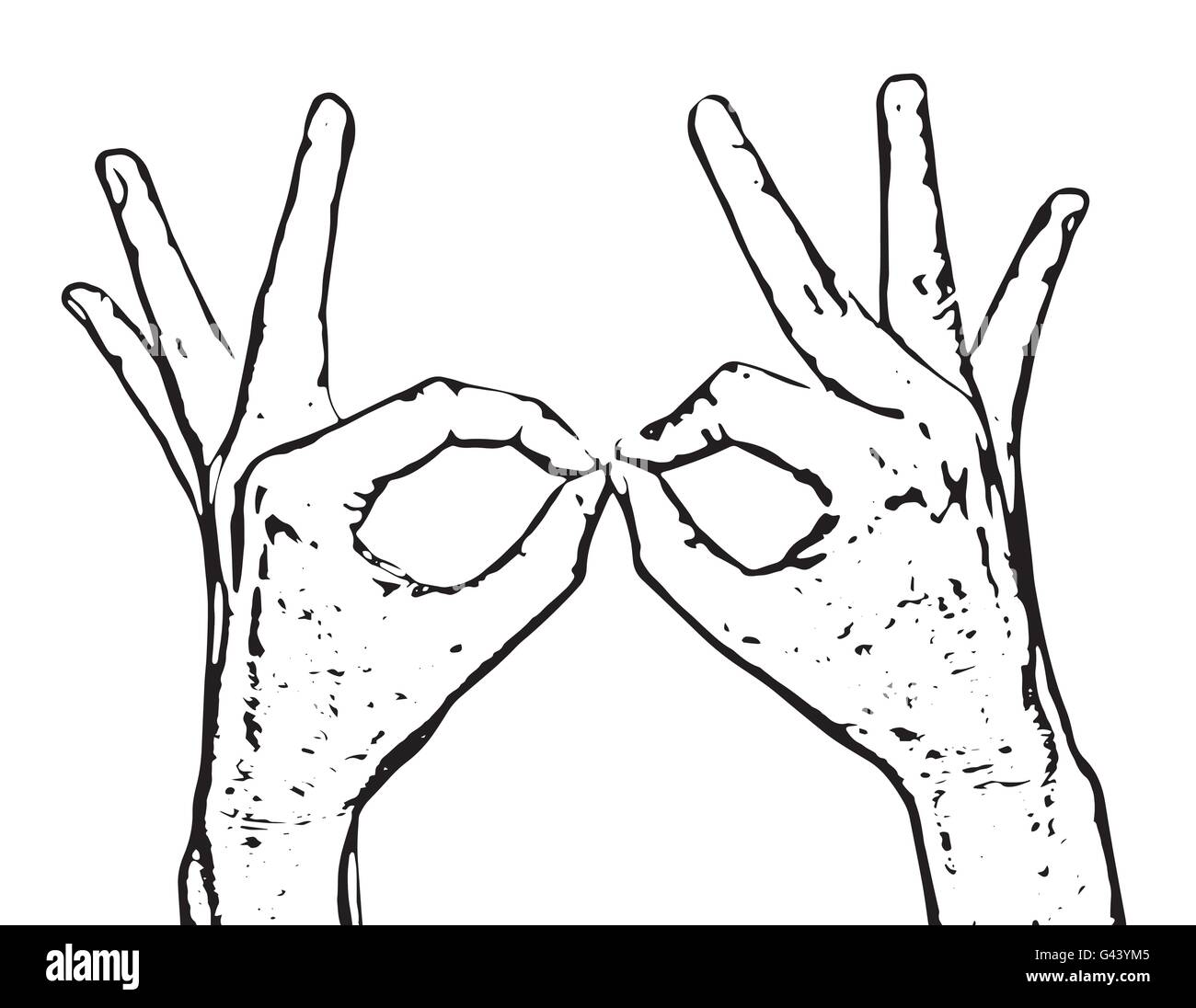 Iconic hand shapes hi-res stock photography and images - Alamy