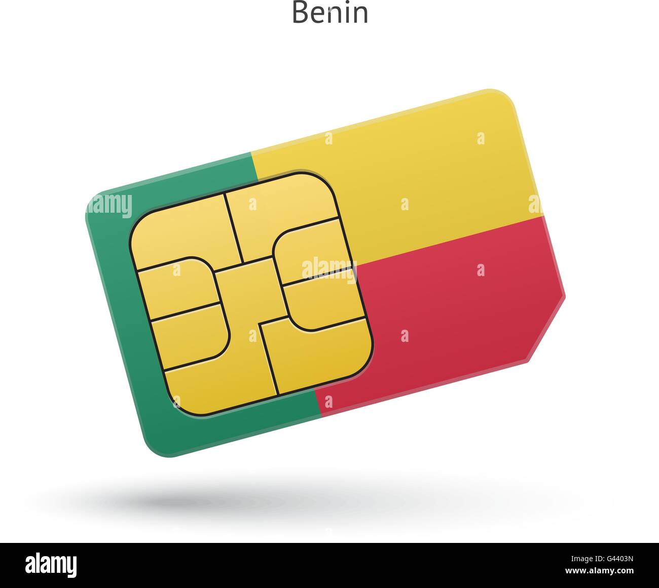 Benin mobile phone sim card with flag Stock Vector Image & Art - Alamy