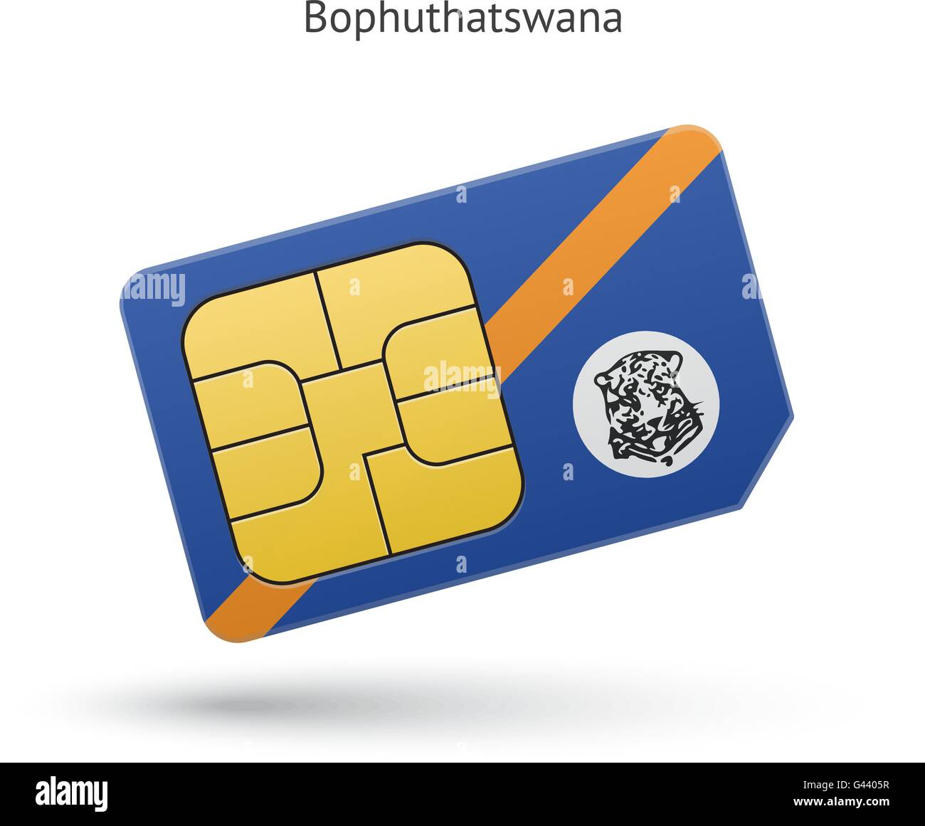Bophuthatswana mobile phone sim card with flag Stock Vector Image & Art ...