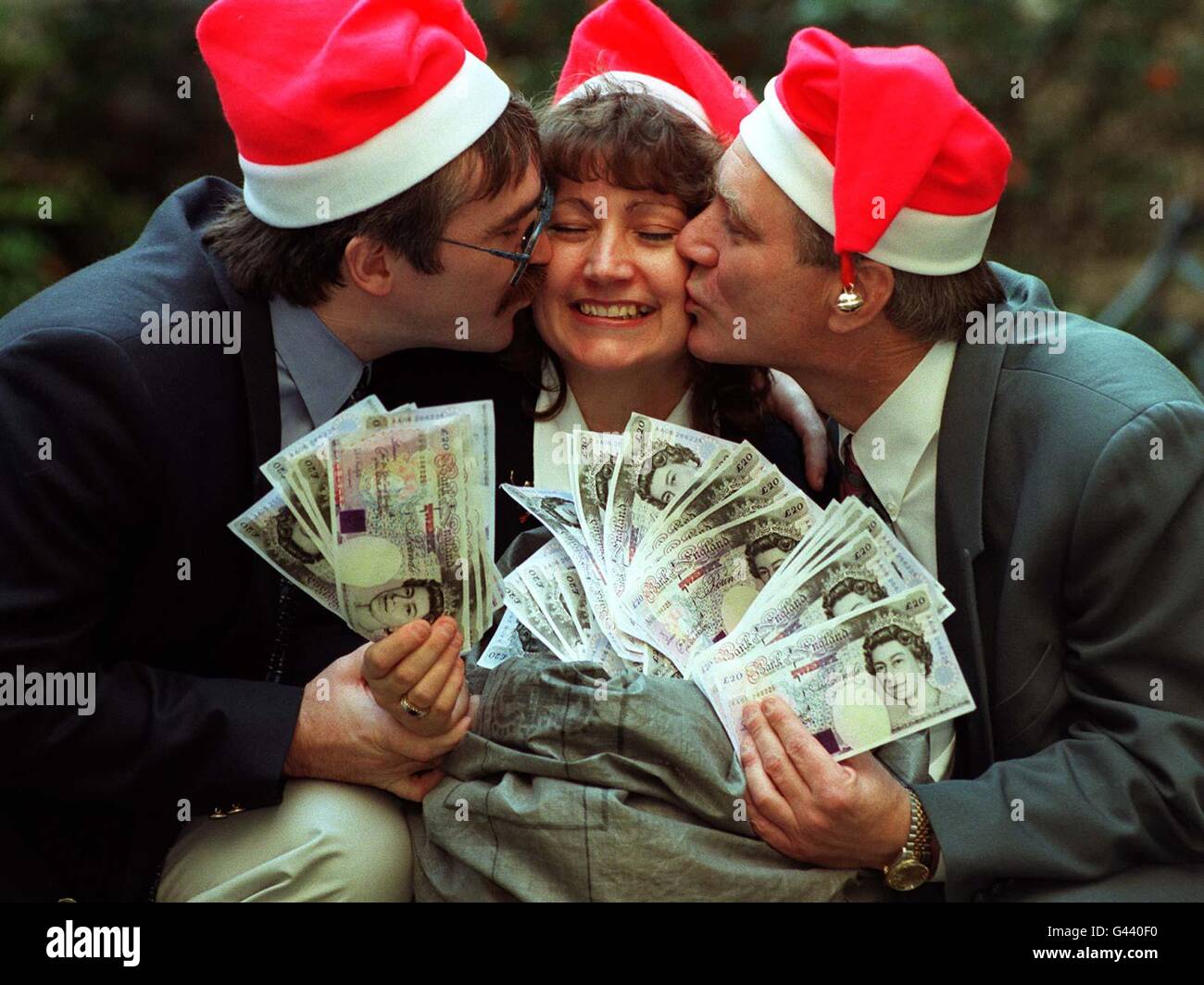 Derek (left) and Elaine Thompson celebrating with Elaine's brother, Ian ...