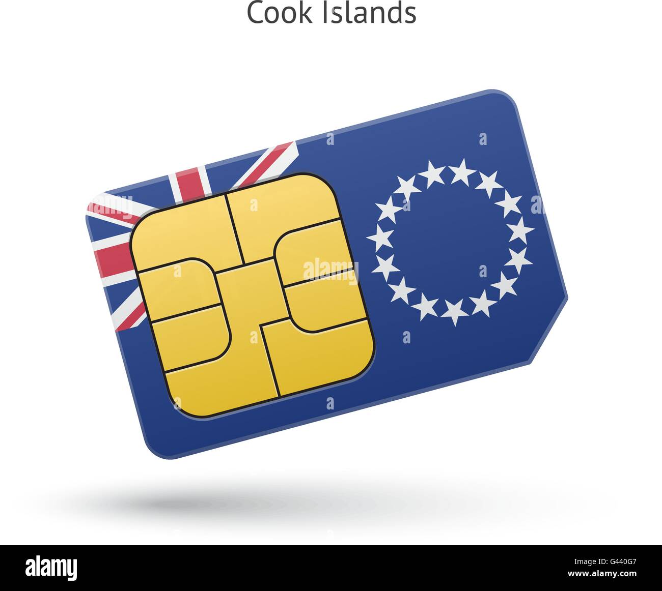 Cook Islands mobile phone sim card with flag Stock Vector Image & Art ...