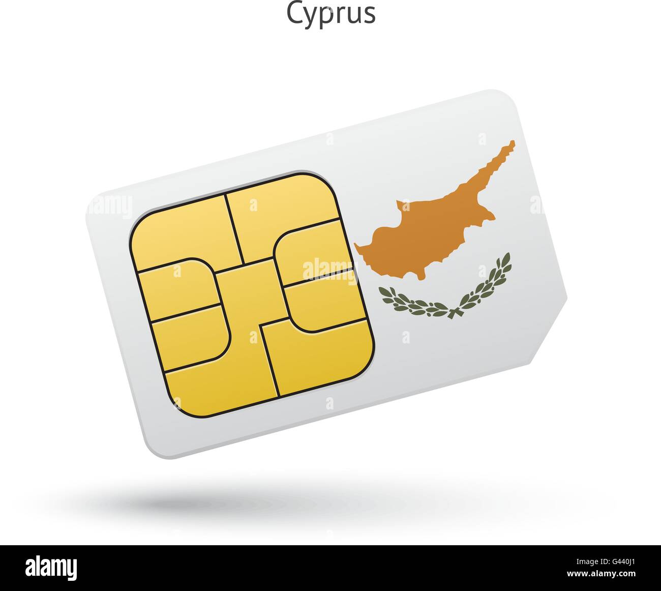 Cyprus mobile phone sim card with flag Stock Vector Image & Art - Alamy