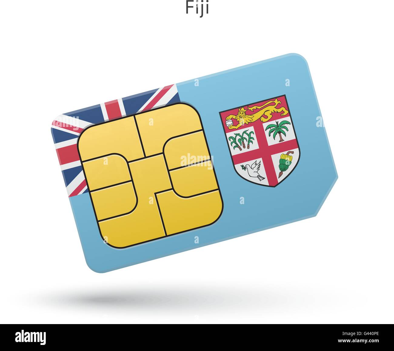 Fiji mobile phone sim card with flag Stock Vector Image & Art - Alamy
