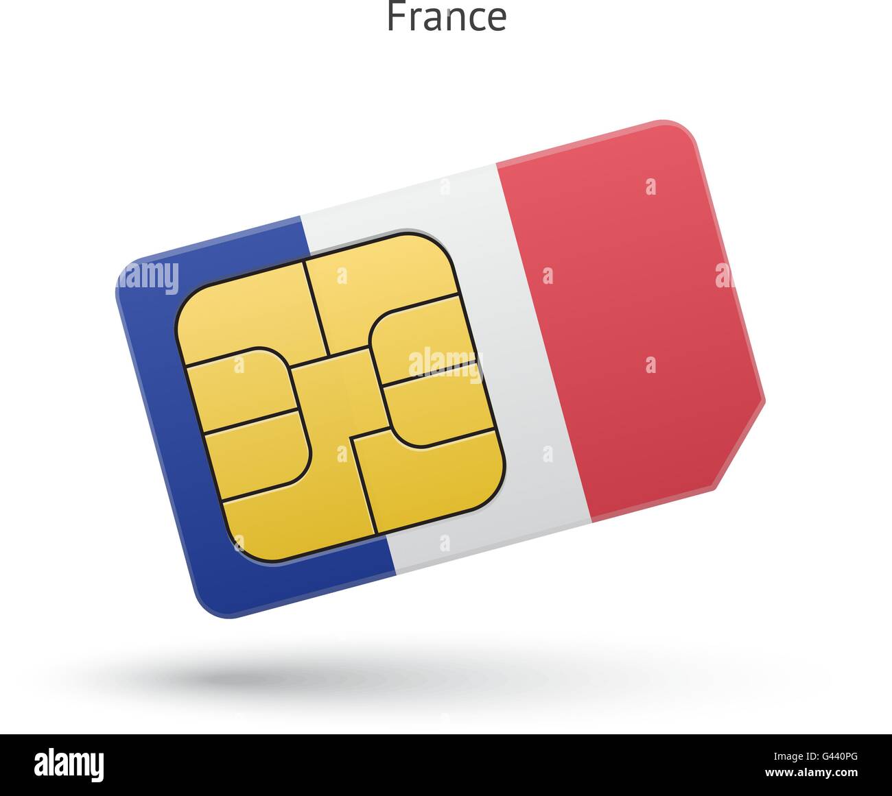 France mobile phone sim card with flag Stock Vector Image & Art - Alamy