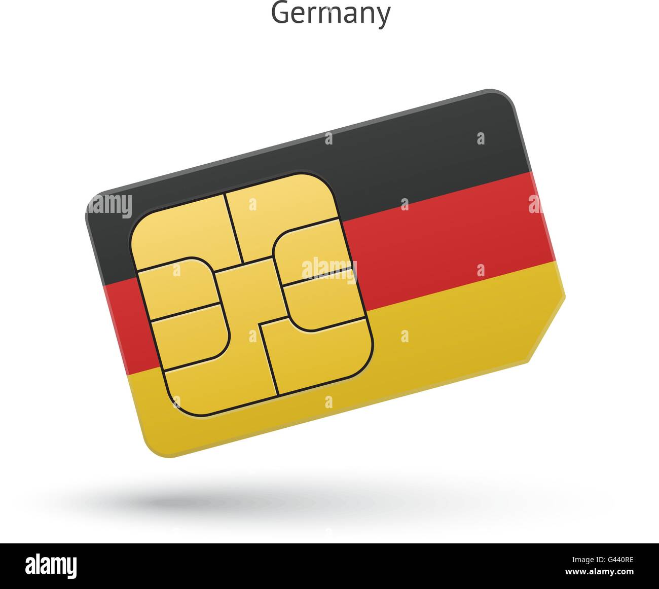 Germany mobile phone sim card with flag Stock Vector Image & Art - Alamy