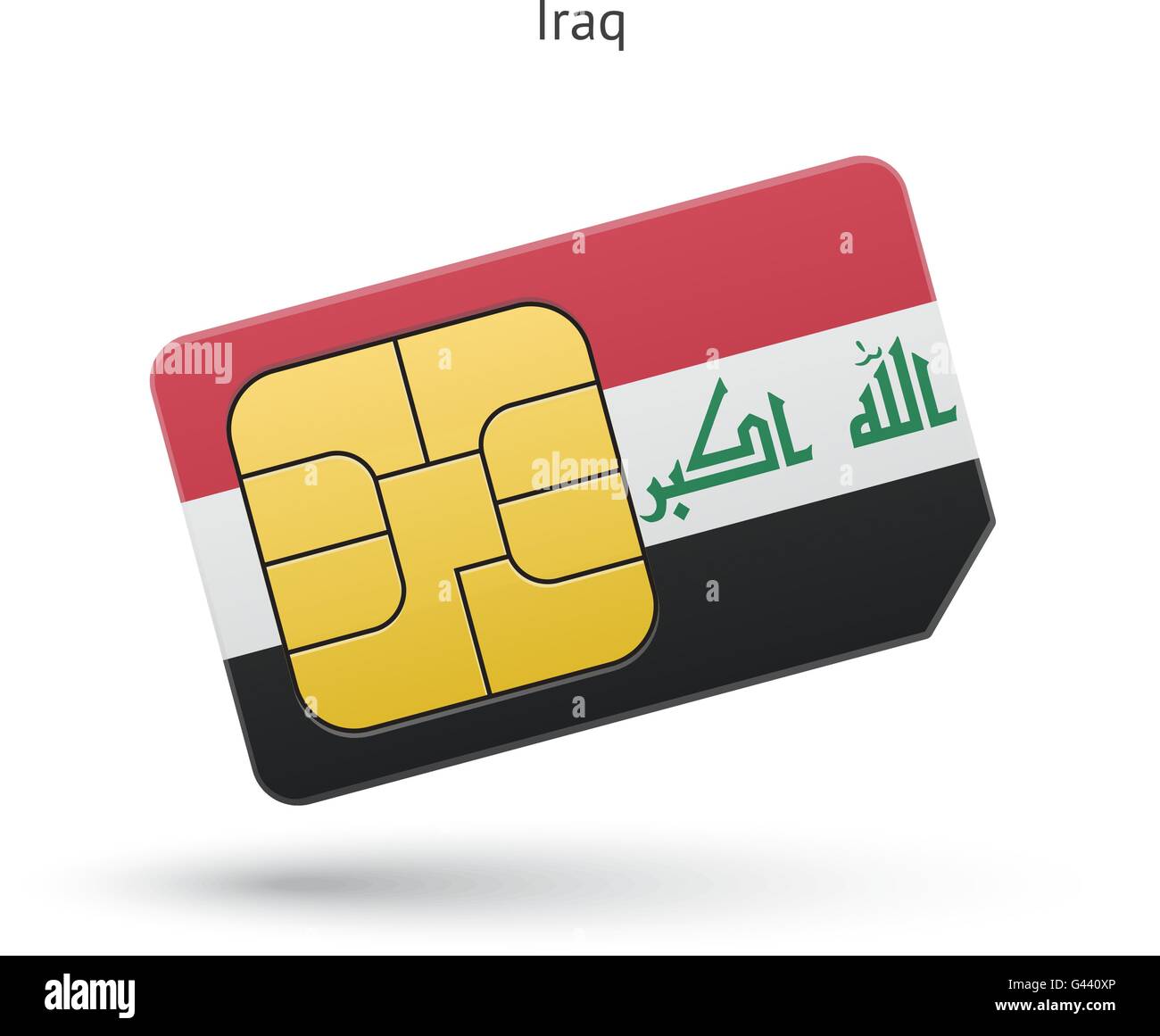 Iraq mobile phone sim card with flag Stock Vector Image & Art - Alamy