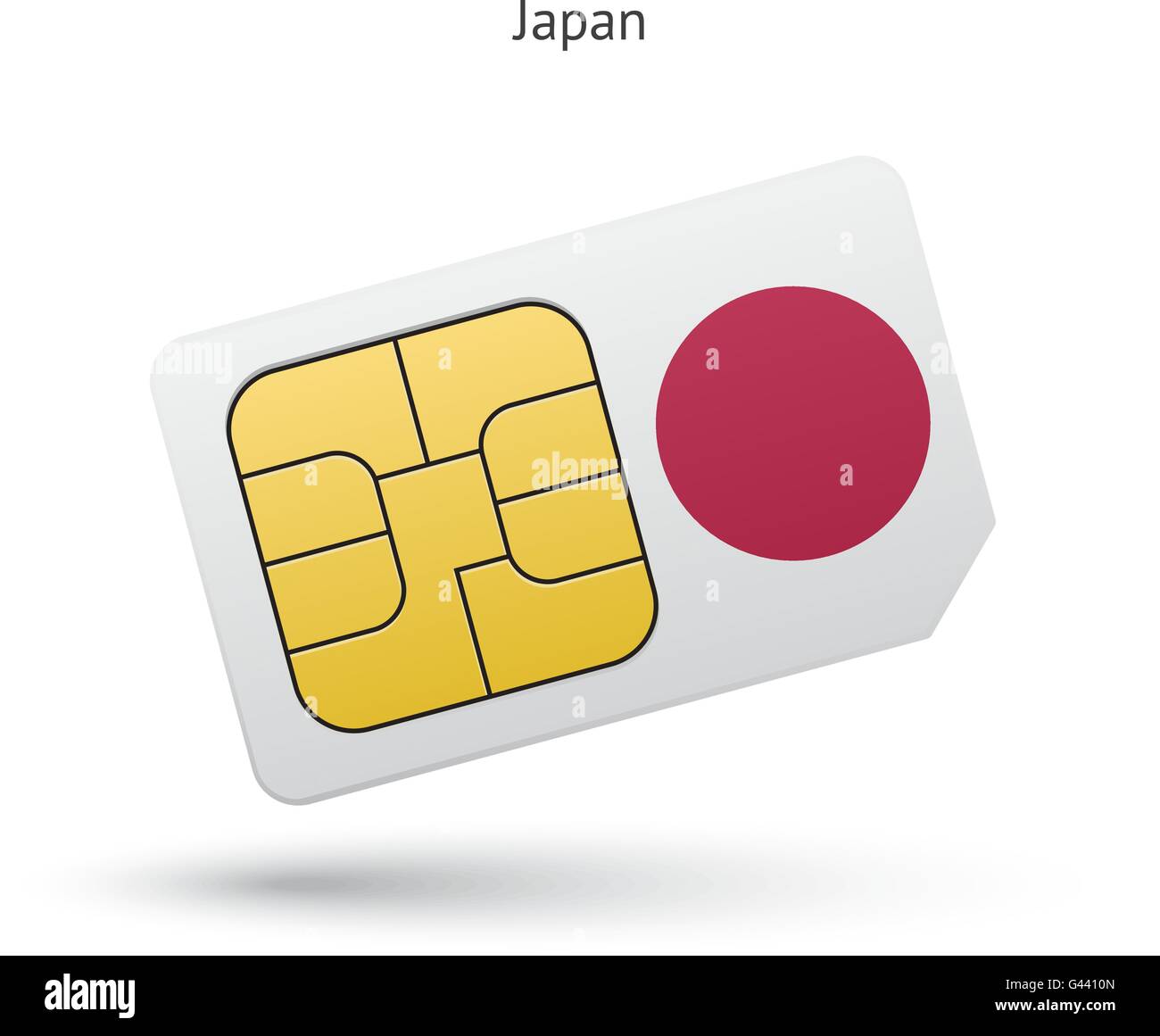 Japan mobile phone sim card with flag Stock Vector Image & Art - Alamy