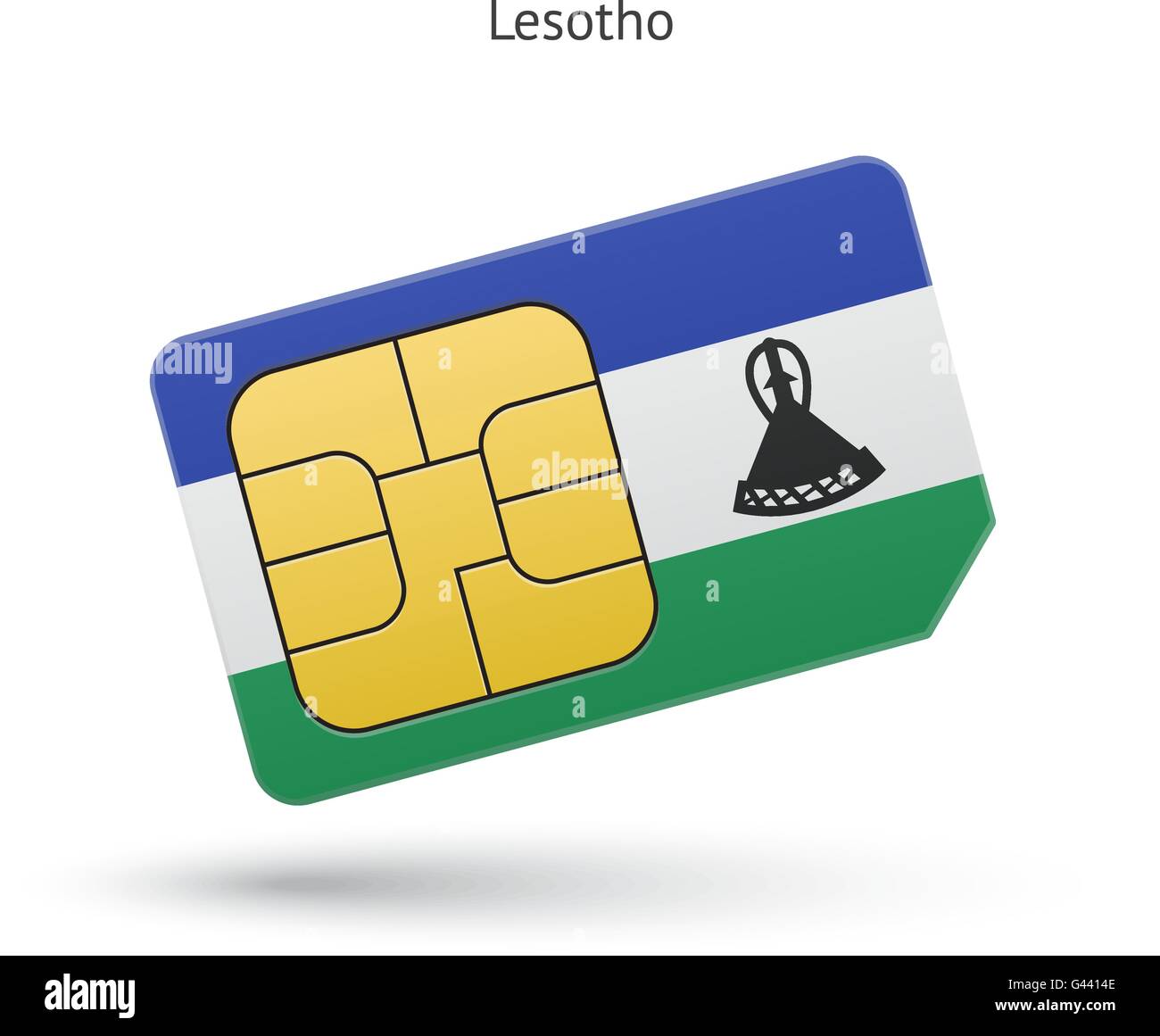 Lesotho country flag realistic Stock Vector Images - Alamy