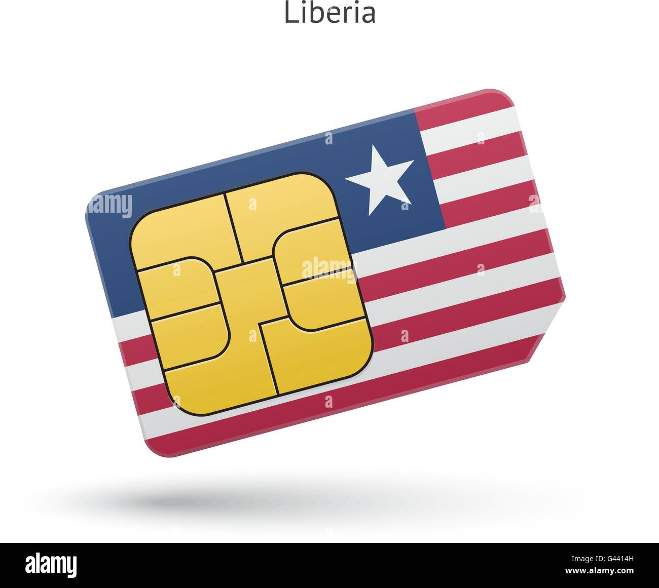 Liberia mobile phone sim card with flag Stock Vector Image & Art - Alamy