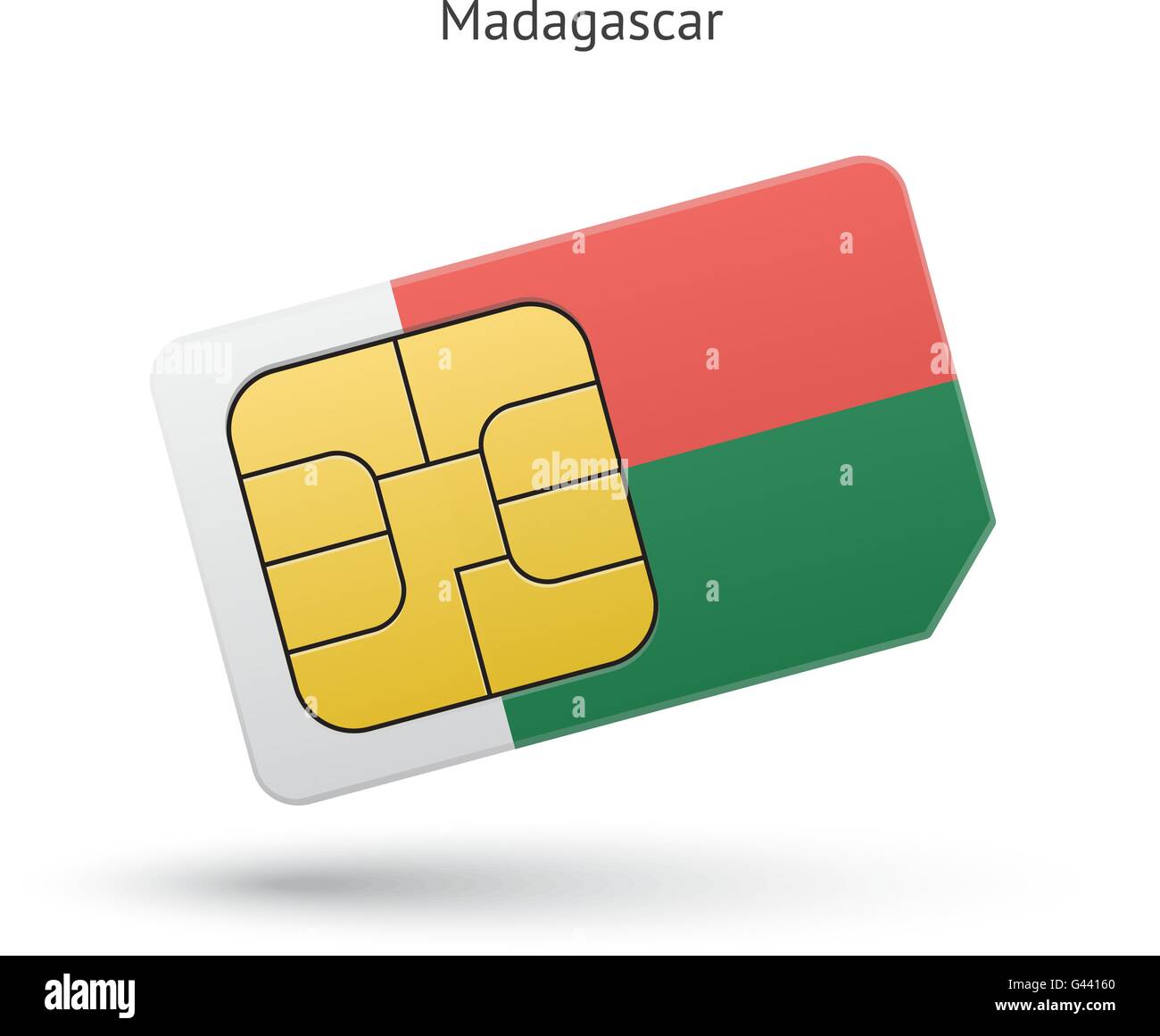 Madagascar mobile phone sim card with flag Stock Vector Image & Art - Alamy