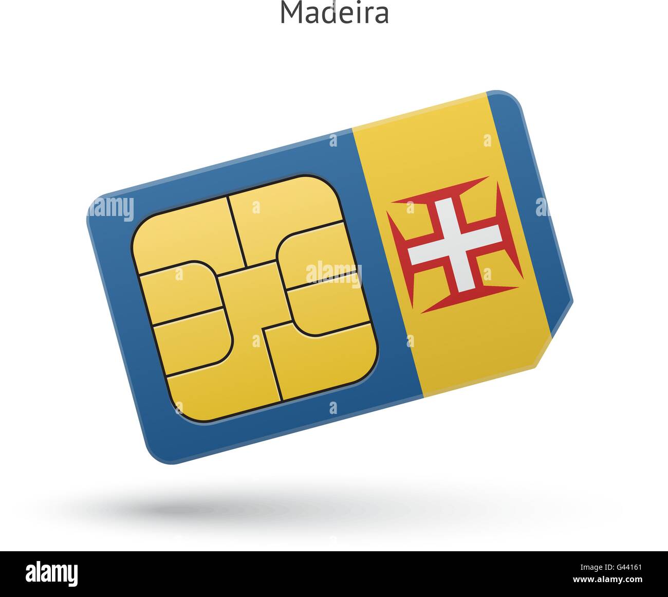Madeira mobile phone sim card with flag Stock Vector Image & Art - Alamy