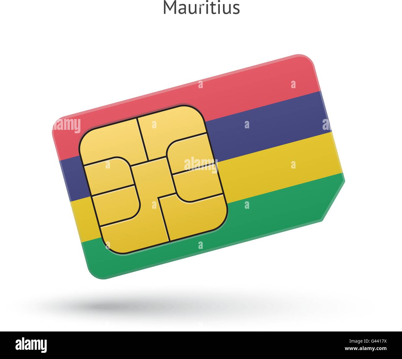 Mauritius mobile phone sim card with flag Stock Vector Image & Art - Alamy