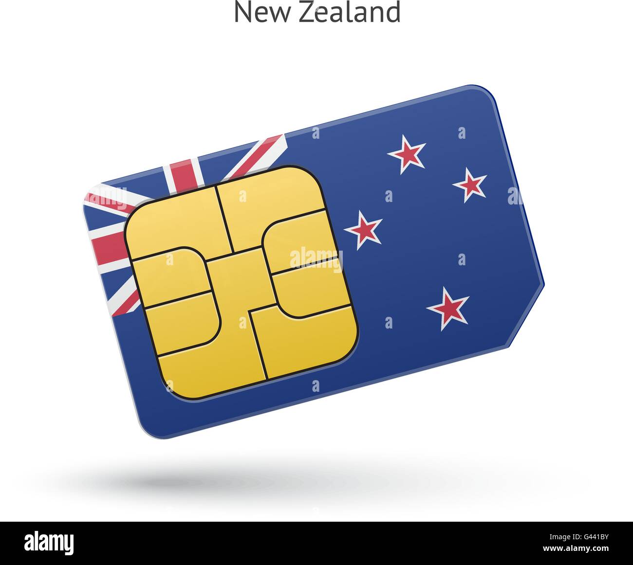 New Zealand mobile phone sim card with flag Stock Vector Image & Art ...