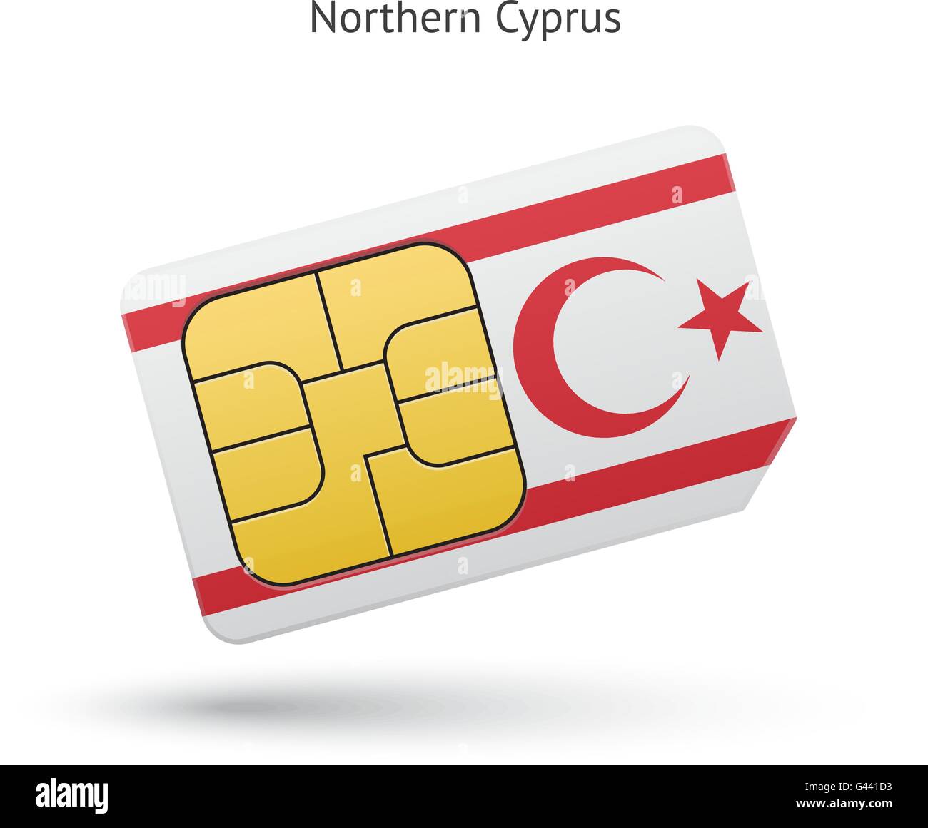 Northern Cyprus mobile phone sim card with flag Stock Vector Image ...