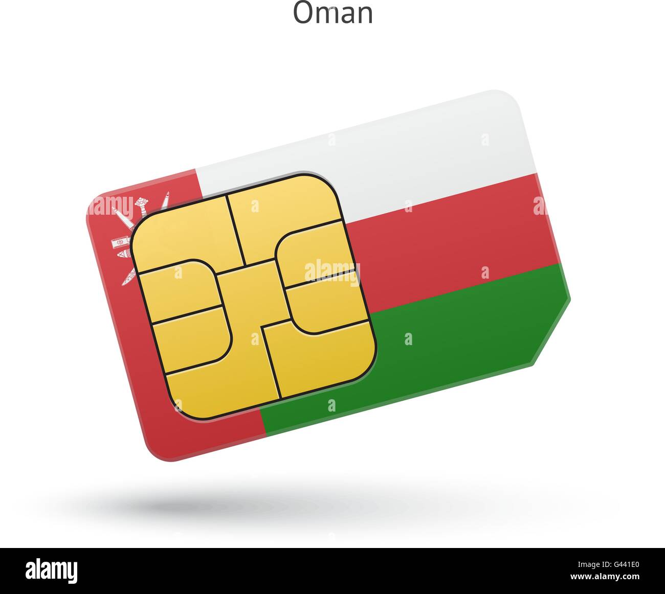 Oman mobile phone sim card with flag Stock Vector Image & Art - Alamy